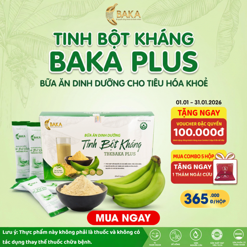 Combo 5 Hộp Tinh Bột Kháng BaKa Plus - TBKBAKA